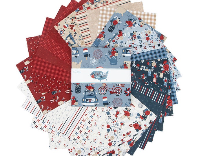 Riley Blake Designs Red, White and True 10" Stacker | RBD Layer Cake ...