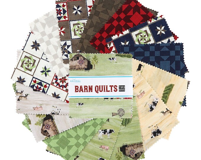 Riley Blake Barn Quilts 5" Stacker, Farm Charm Pack, Riley Blake Charm ...