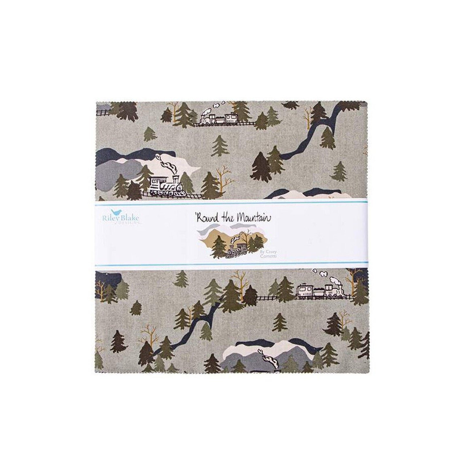 Riley Blake Designs 'round the Mountain 10 Inch Stacker Locomotive ...