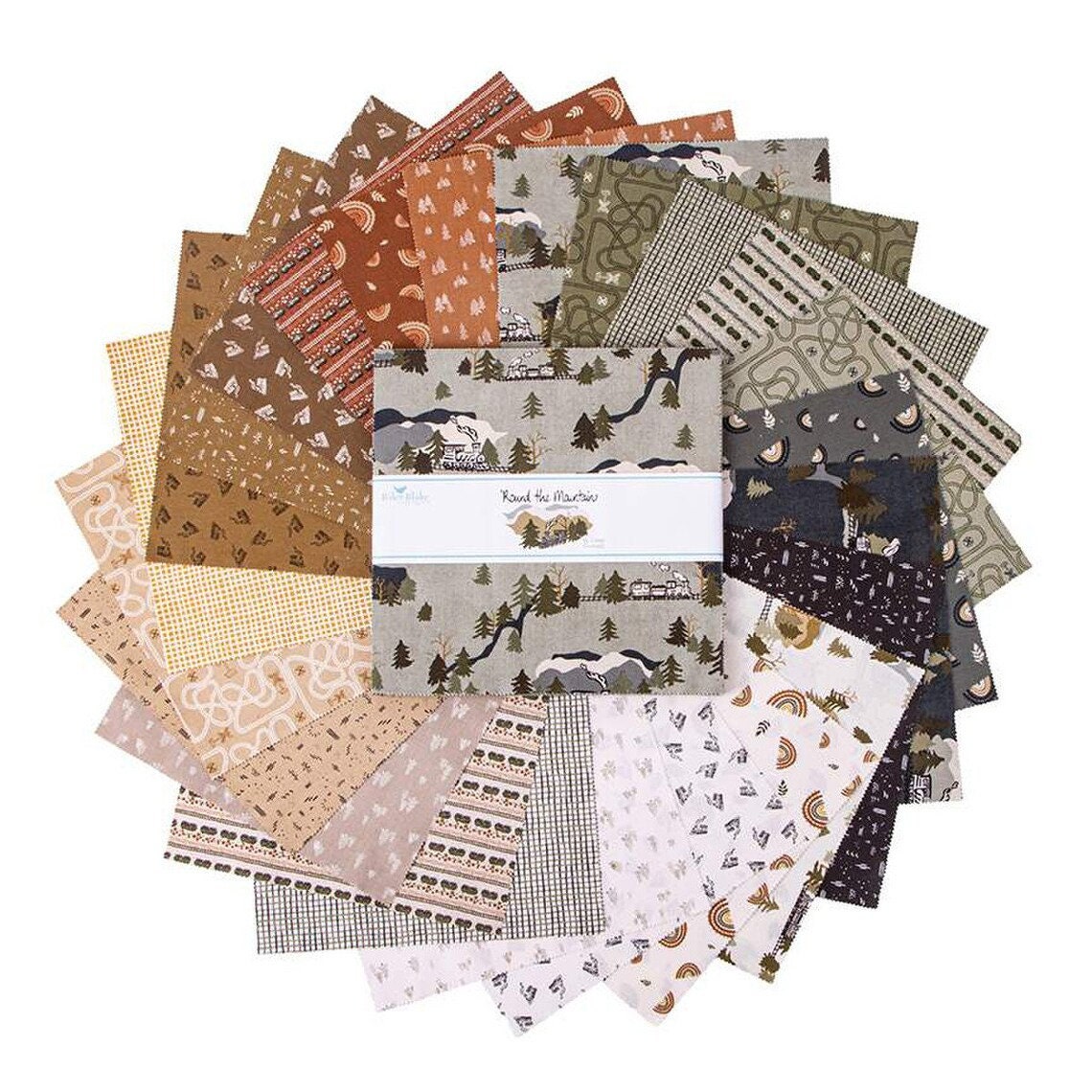 Riley Blake Designs 'round the Mountain 10 Inch Stacker Locomotive ...