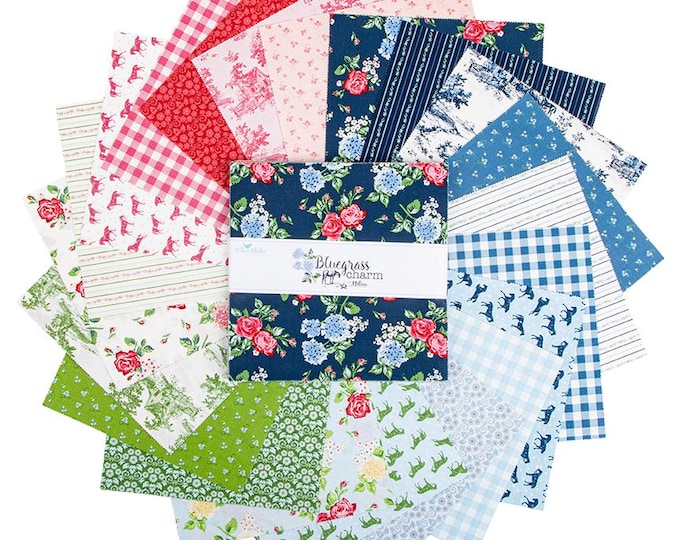 Riley Blake Let's Bluegrass Charm 10" Stacker | Horse Layer Cake ...