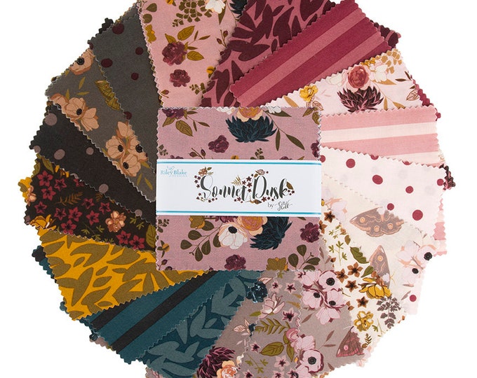 Riley Blake Sonnet Dusk 5" Stacker Bundle, Riley Blake Sonnet Dusk ...