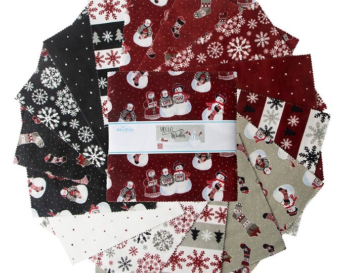 Riley Blake Designs Flannel Hello Winter 10" Stacker | Flannel Layer ...