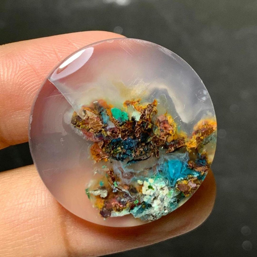 Aquadite - Cabochons Chrysocolla Native Copper /chrysocolla Conffeti - Etsy