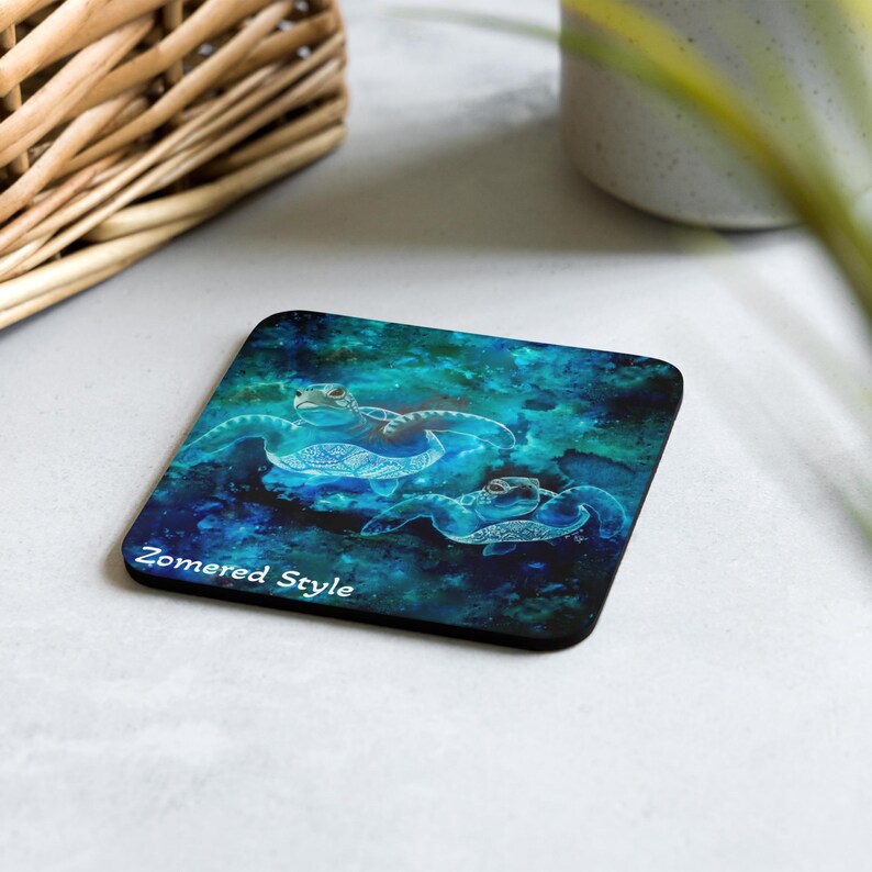 Cork-back Coaster With Torres Strait Art, Indigenous Turtle Design ...
