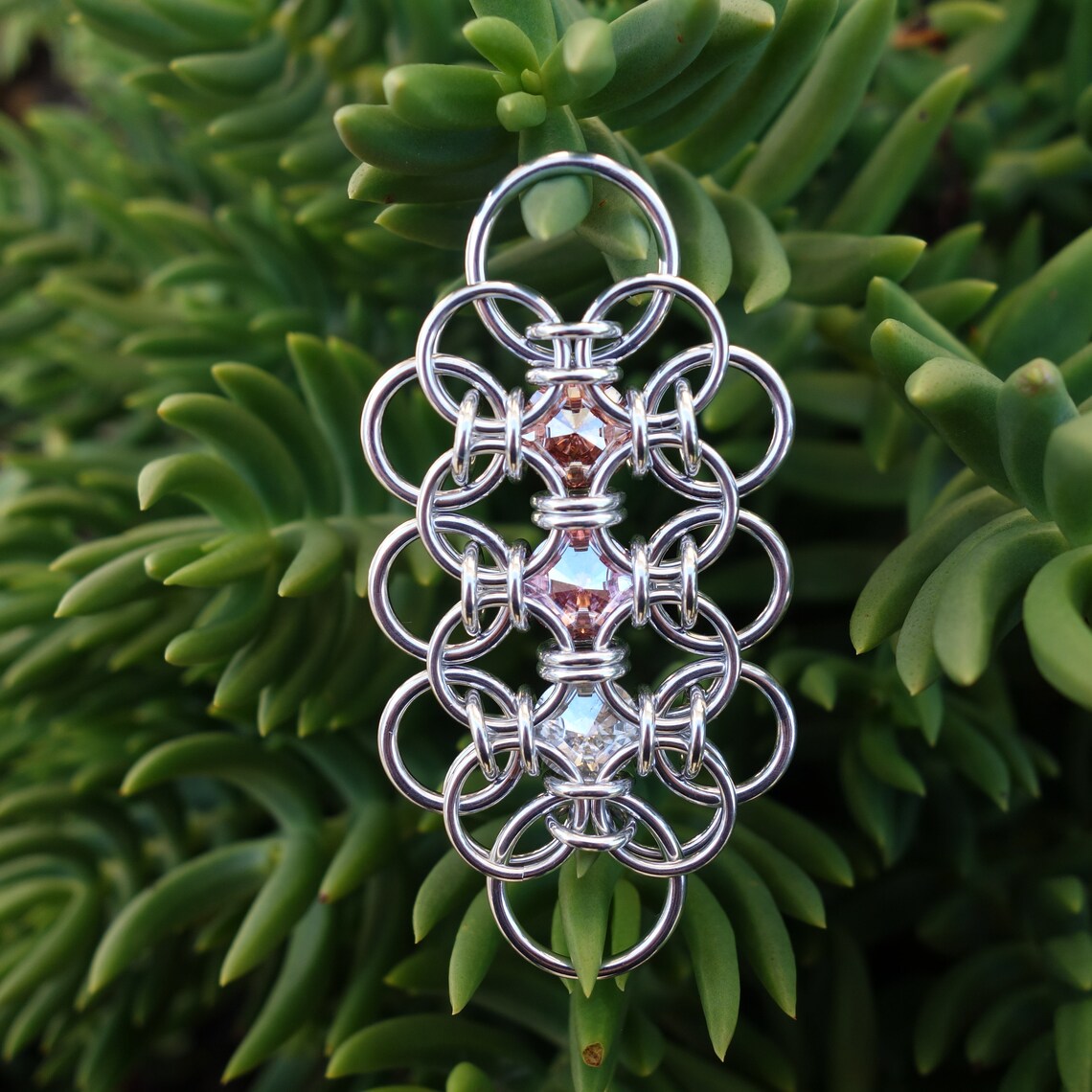 Stars Falling Chainmaille Crystal Capture | Etsy