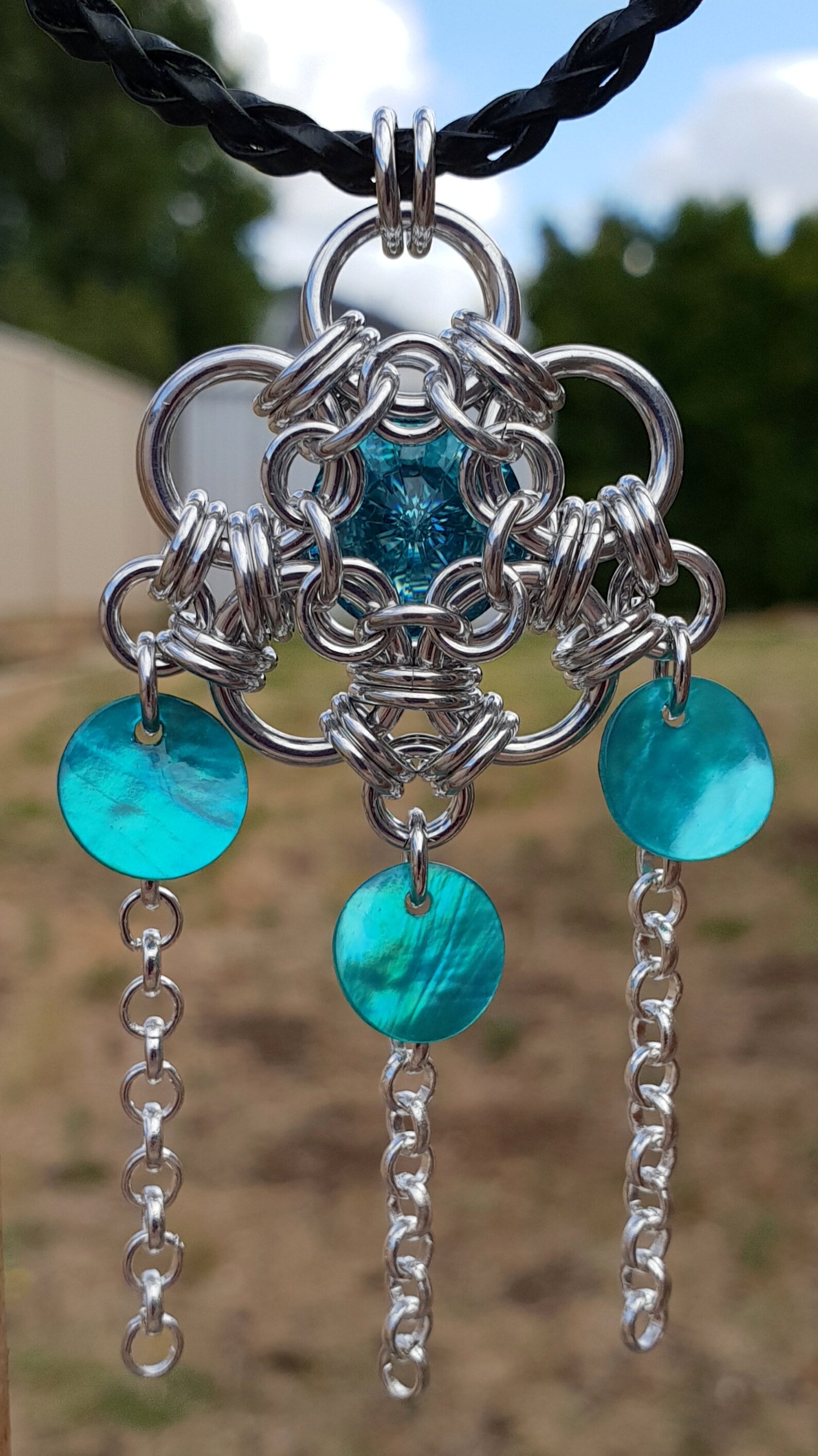 Starry Eyed Chainmaille Pendant Tutorial 4 Sizes Rivoli | Etsy