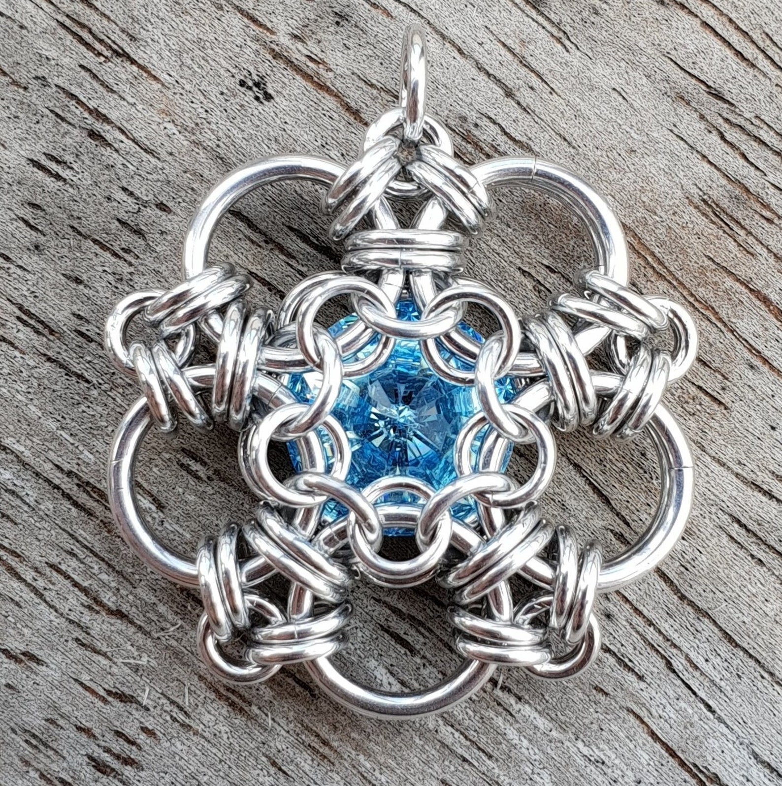 Starry Eyed Chainmaille Pendant Tutorial 4 Sizes Rivoli | Etsy