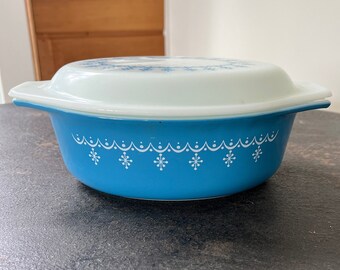 Pyrex White and Blue - Etsy