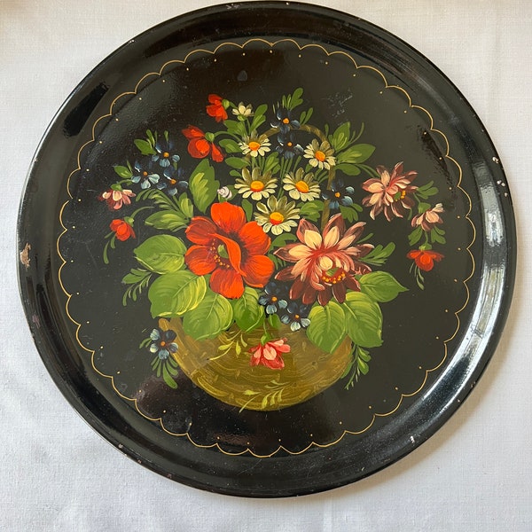 Tole Painted Tray - Etsy