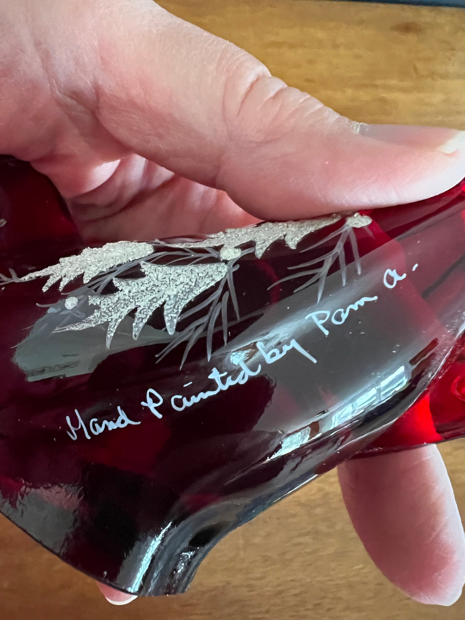 Fenton Hand Painted Ruby Red Glass Bird / Art Glass Red Bird / Fenton ...