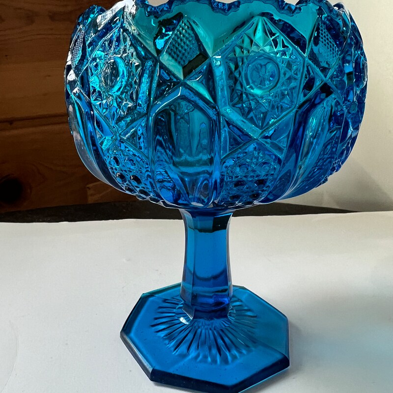 Blue Glass Compote - Etsy