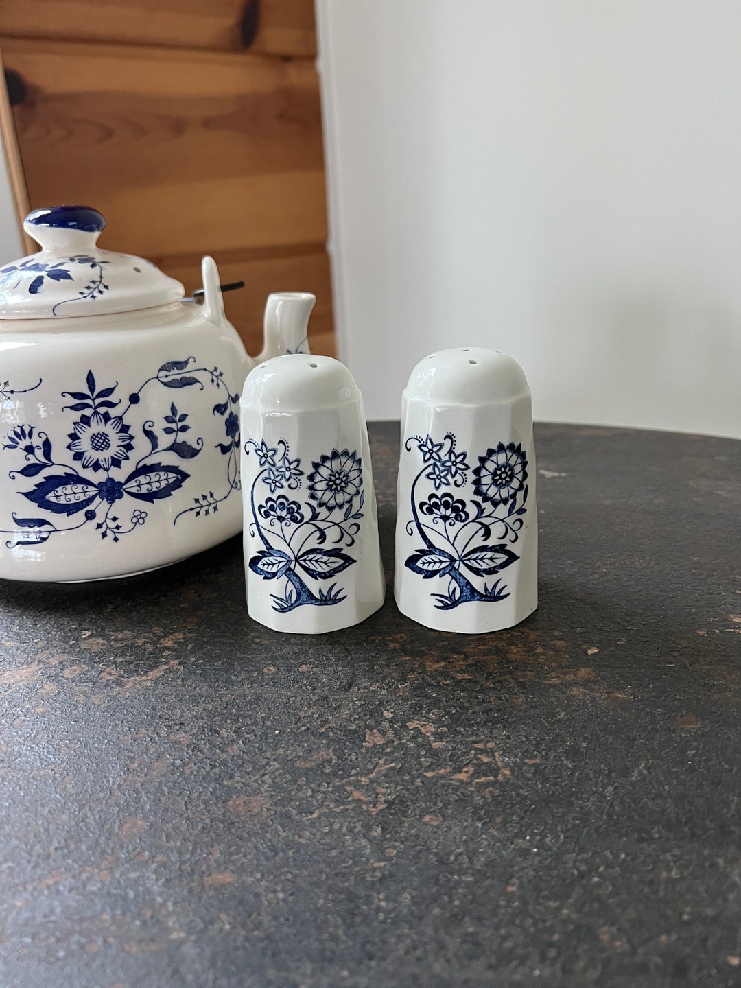 Vintage Ironstone Blue Nordic Salt and Pepper Shakers by Johnson ... Vintage Ironstone Blue Nordic Salt and Pepper Shakers by Johnson ...