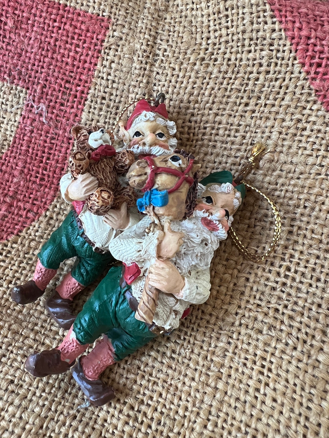 Christmas Elf Ornaments / Christmas Tree Elf Ornaments One With Teddy ...
