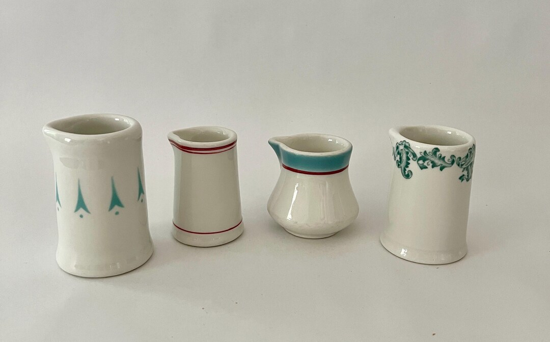 Vintage Handless Creamer / Restaurant Ware Creamer / Chunky Handless ...