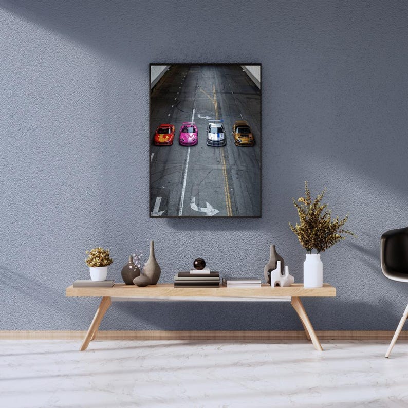 Fast & Furious Car Lineup Poster – JDM Legends Street Scene Wall Art ...