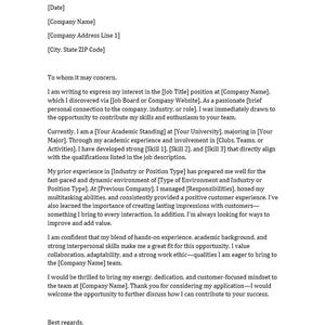 Simple Cover Letter Minimalist Perfect for Advanced Job Applications - Etsy