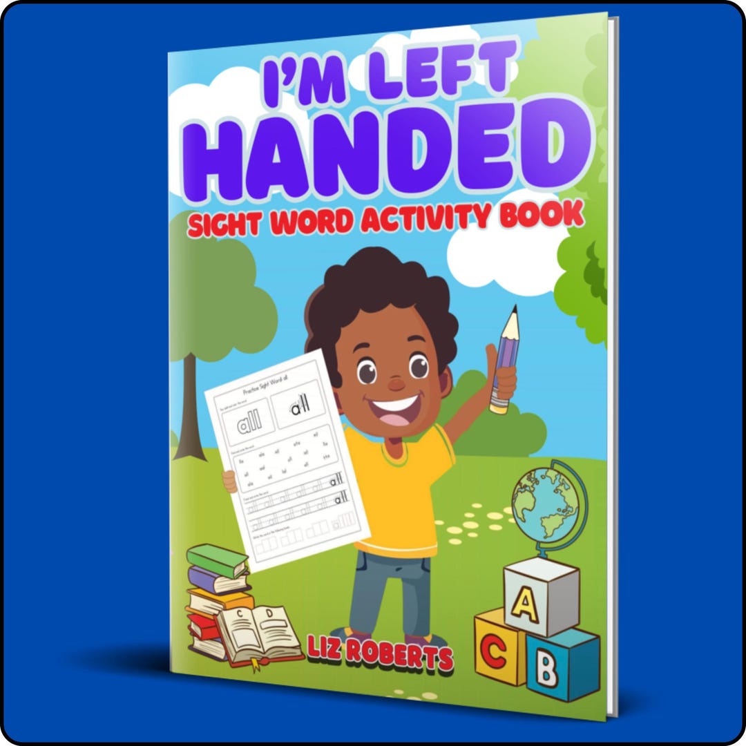I'm Left Handed Sight Word Activity Book - Etsy