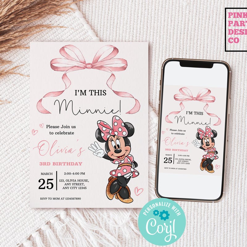 Mini Mouse 3rd Party - Etsy UK