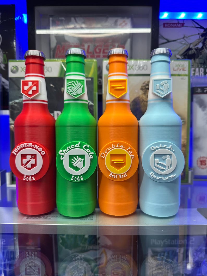 X4 OG Perk Bottle Set COD Zombies - 3D Printed Gaming Display Prop - Etsy