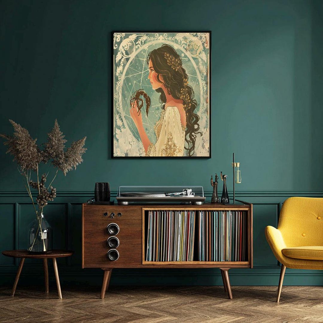 Vintage Scorpio Zodiac Poster – Retro Celestial Decor for Spiritual ...