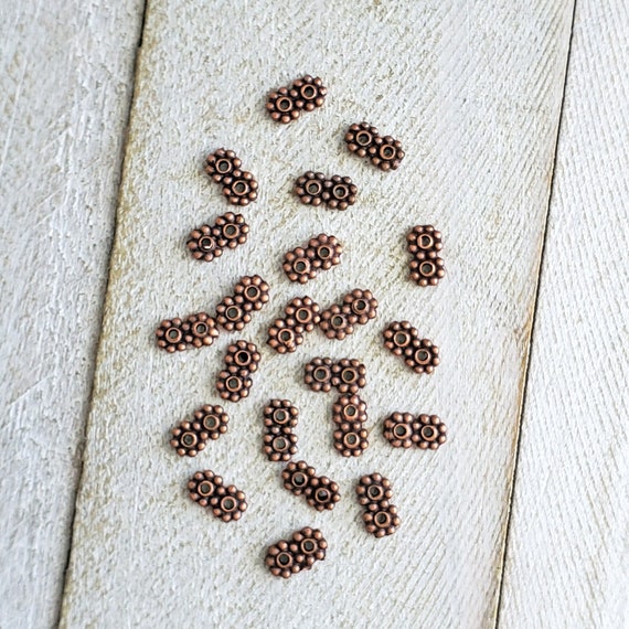 Double Hole Copper Spacers 4mm Qty 20 - Etsy