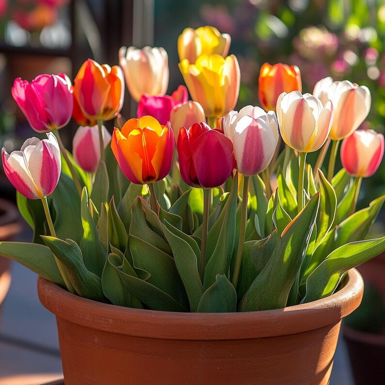 Rainbow Tulip Bulbs – Mixed Colors for Stunning Spring Displays – Cold ...