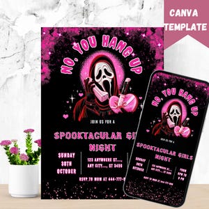 Ghostface Girls Night Invitation - Etsy