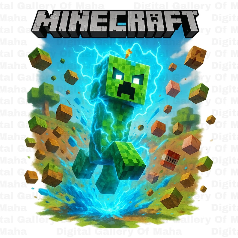 300 DPI Game Mine Creeper Clipart Bundle – High-resolution PNG SVG ...