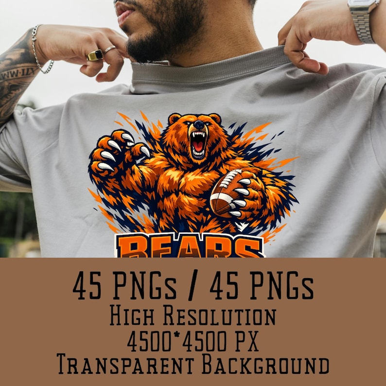 Fierce Football Mascot PNG SVG Bundle, Sports Team Clipart (digital ...