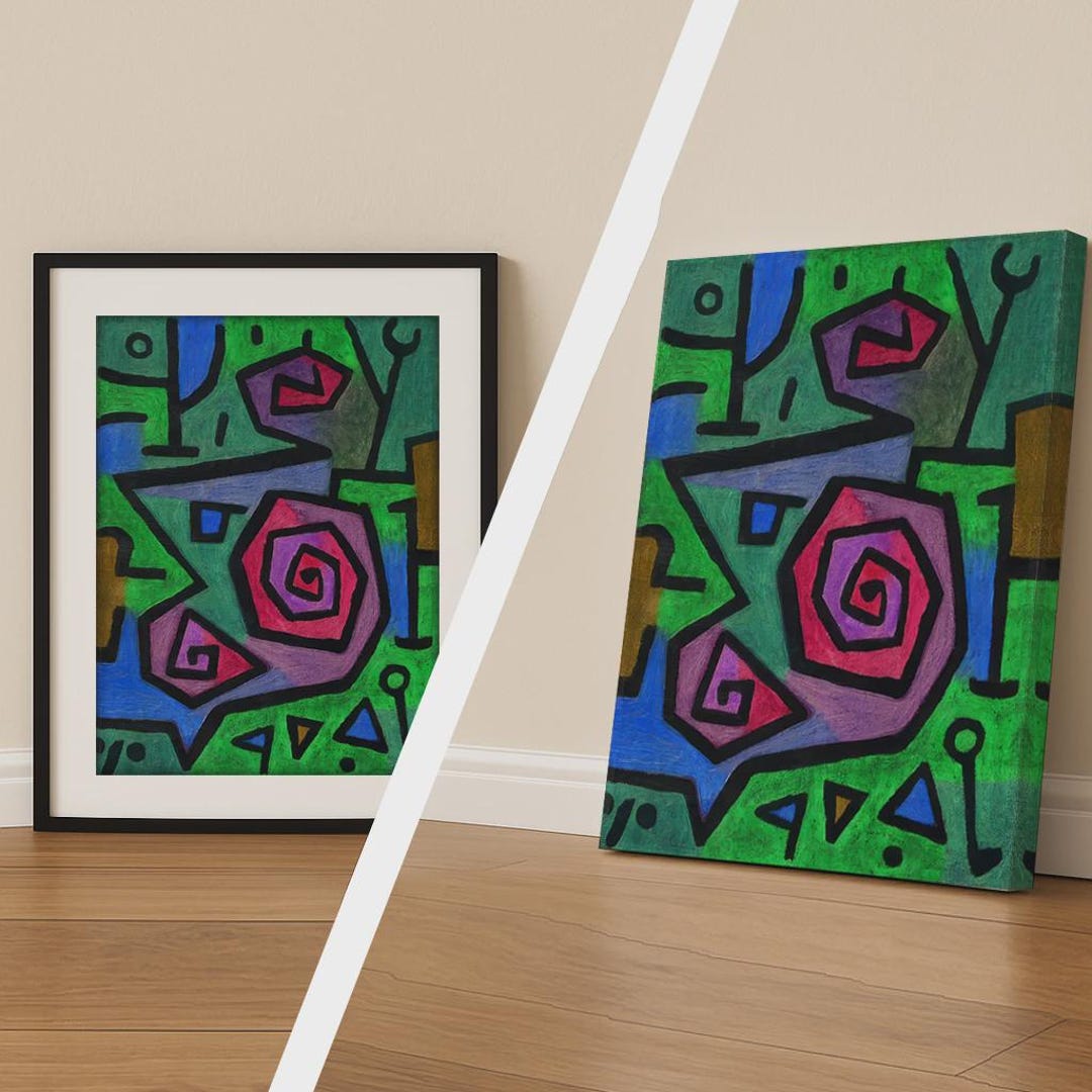 Heroic Roses by Paul Klee, Abstract Modern Print, Fine Art Poster ...