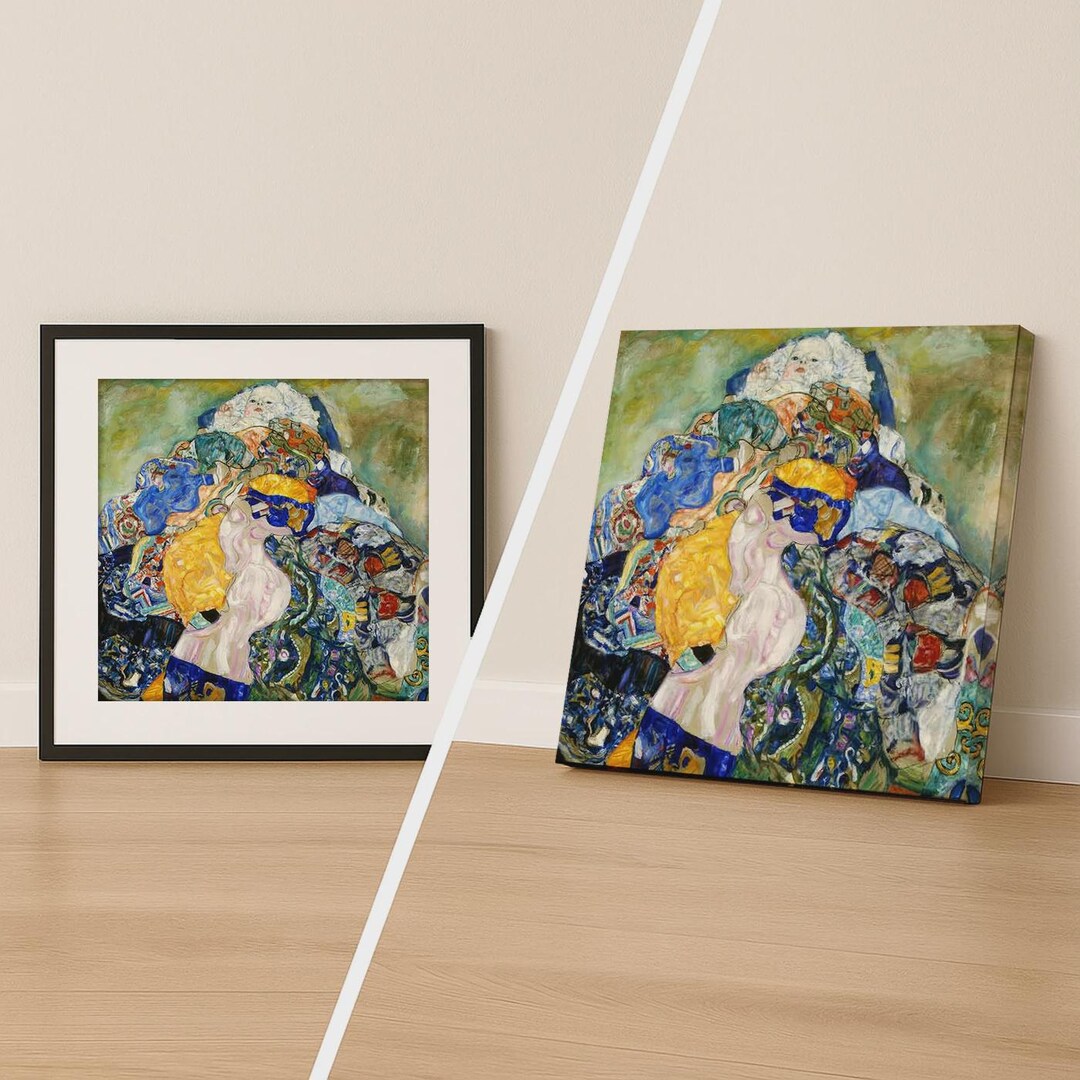 Gustav Klimt Baby (cradle) Print, Vintage Art Poster, Fine Art Canvas ...