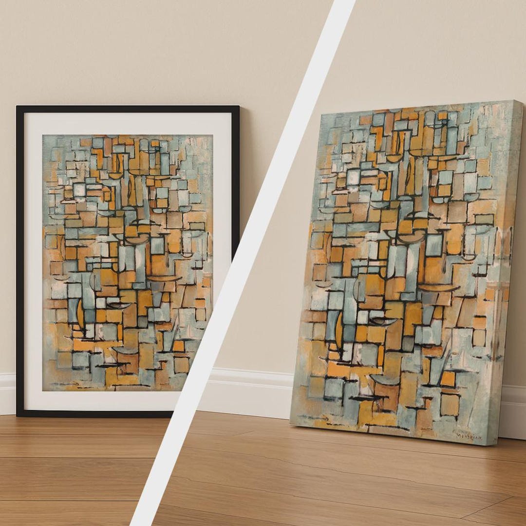 Piet Mondrian Tableau No. 1 Print, 1913 Line Color Poster, Abstract ...