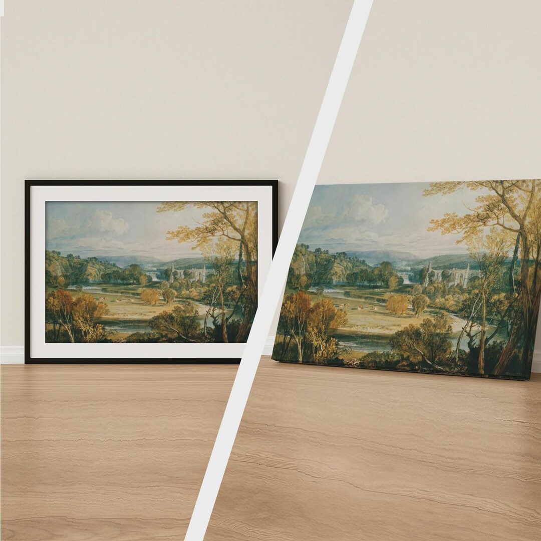 William Turner Look to the Bolton Abbey Print, Vintage Landscape Poster ...