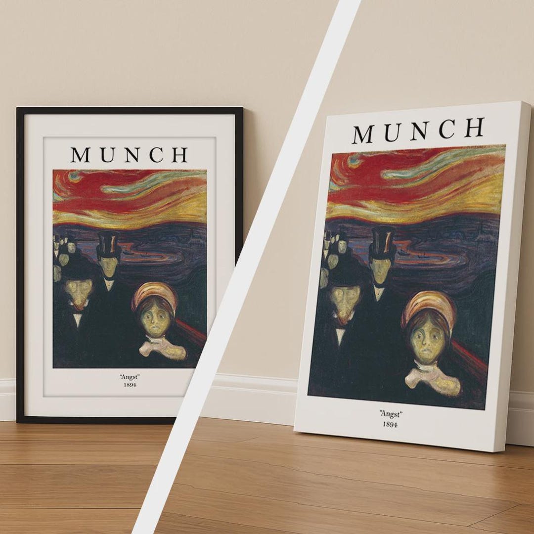 Angst Print, Modern Abstract Poster, Emotional Wall Art, Canvas ...