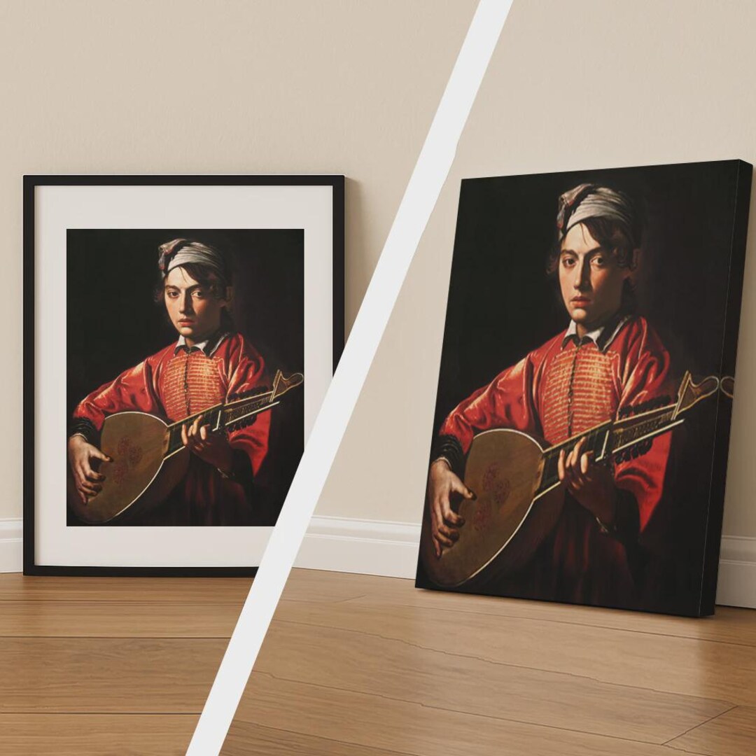 Caravaggio Lute Player Print, Classic Renaissance Wall Art Poster, Fine ...