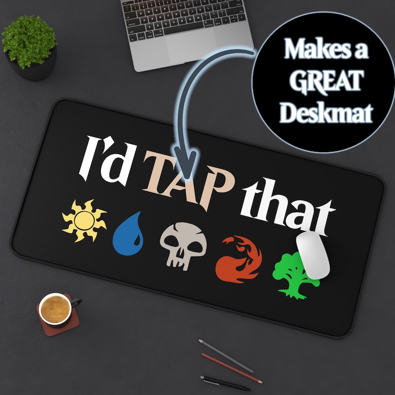 I'd TAP That MTG Playmat With Card Zones - Funny TCG Deskmat for Magic ...