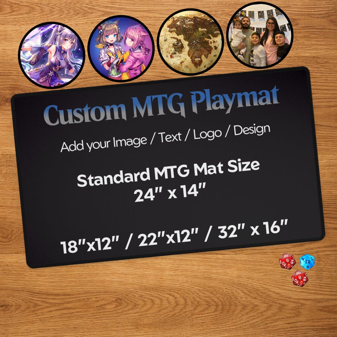 Custom MTG Playmat With Card Zones - Personalized TCG Deskmat - Magic ...