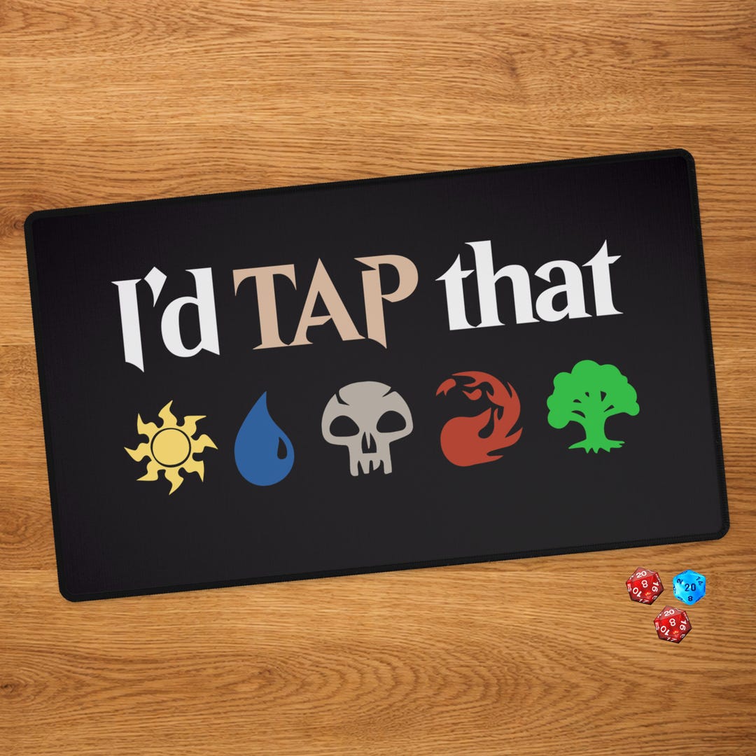 I'd TAP That MTG Playmat With Card Zones - Funny TCG Deskmat for Magic ...