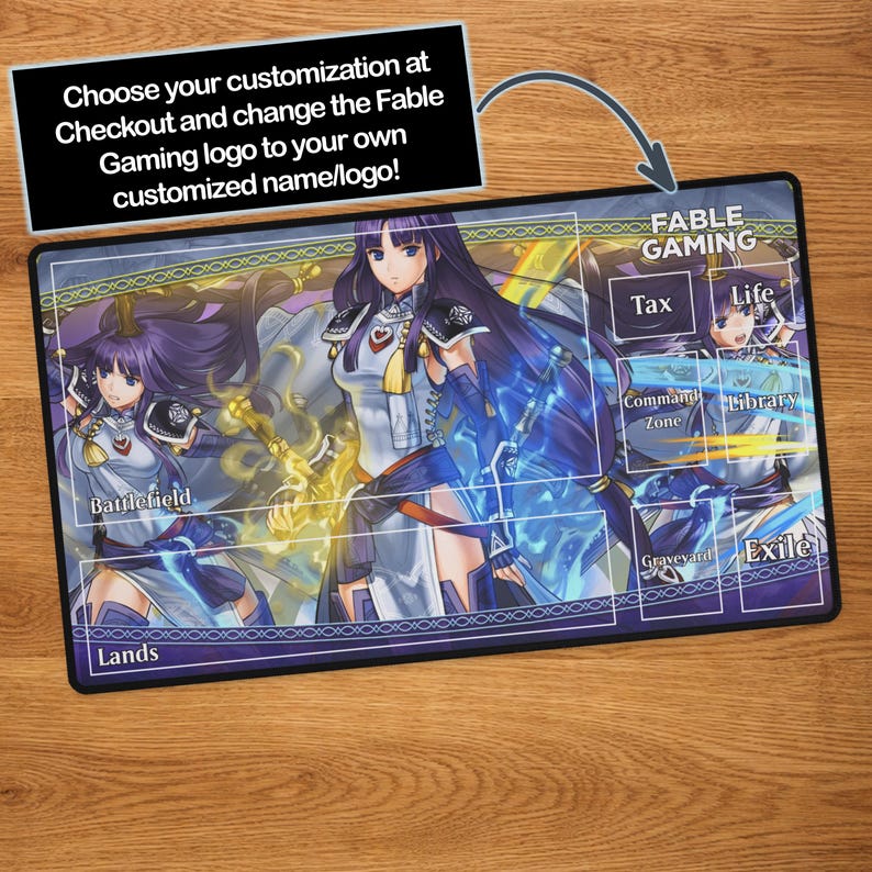 Custom MTG Playmat With Card Zones - Personalized TCG Deskmat - Magic ...