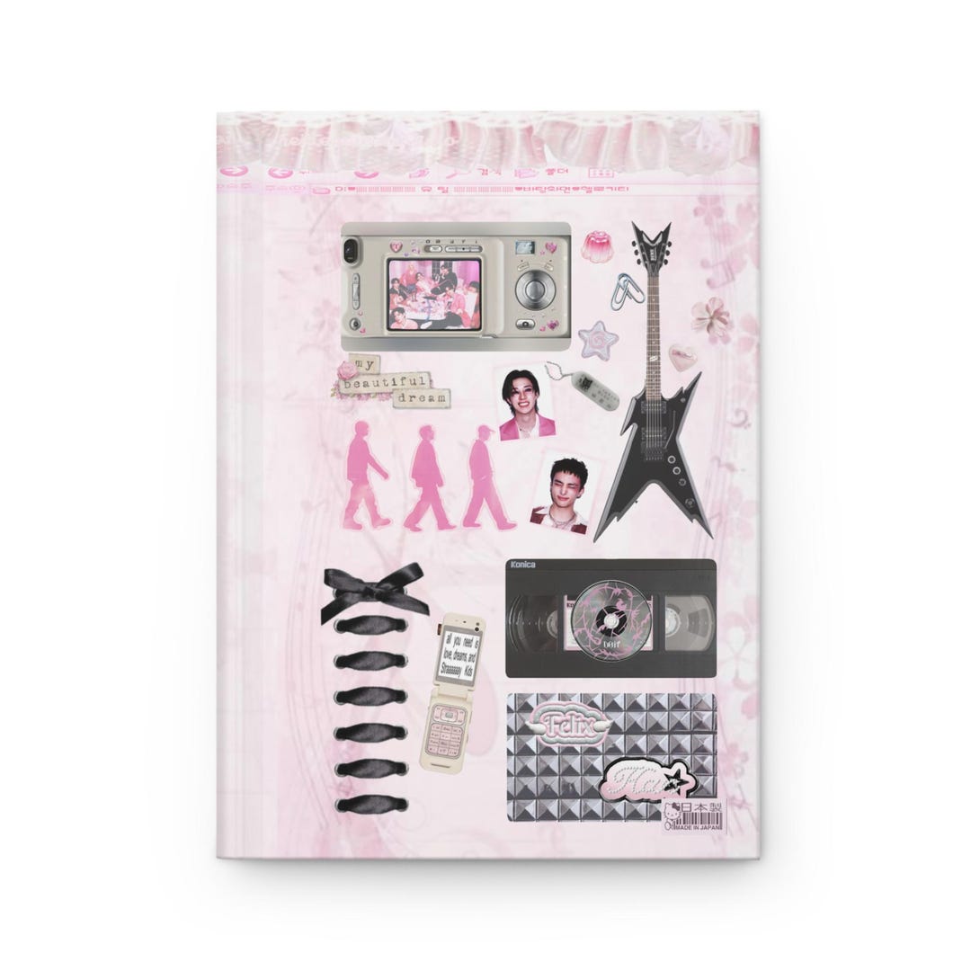 Y2K Stray Kids DO IT Notebook | Aesthetic Pink Guitar Notebook - Etsy