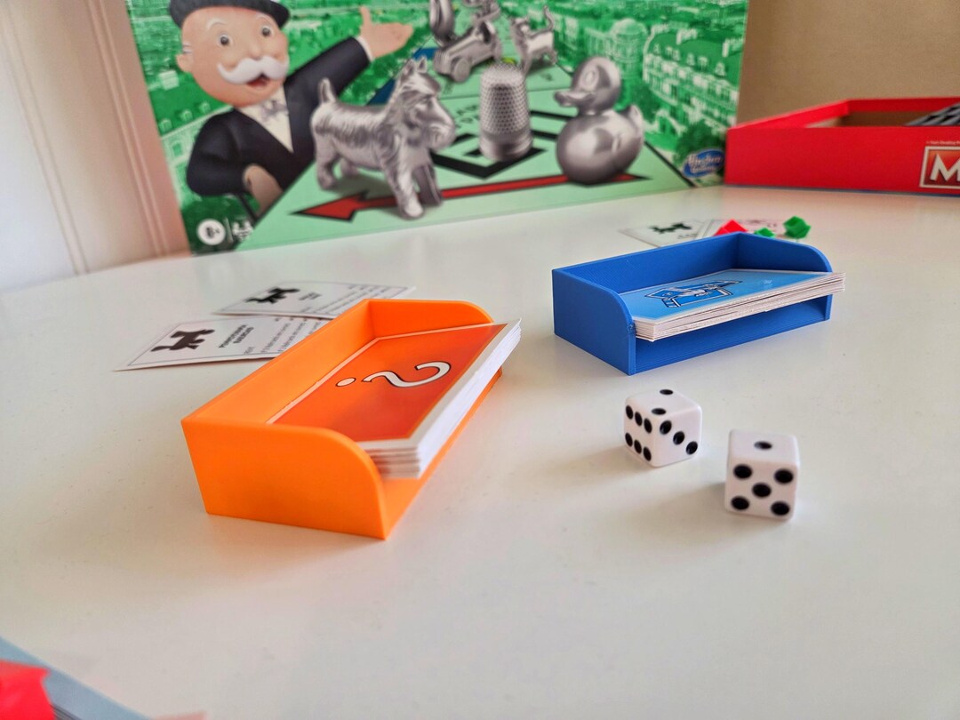 Set of Monopoly Card Holders | Chance & Community Chest Card Stand ...