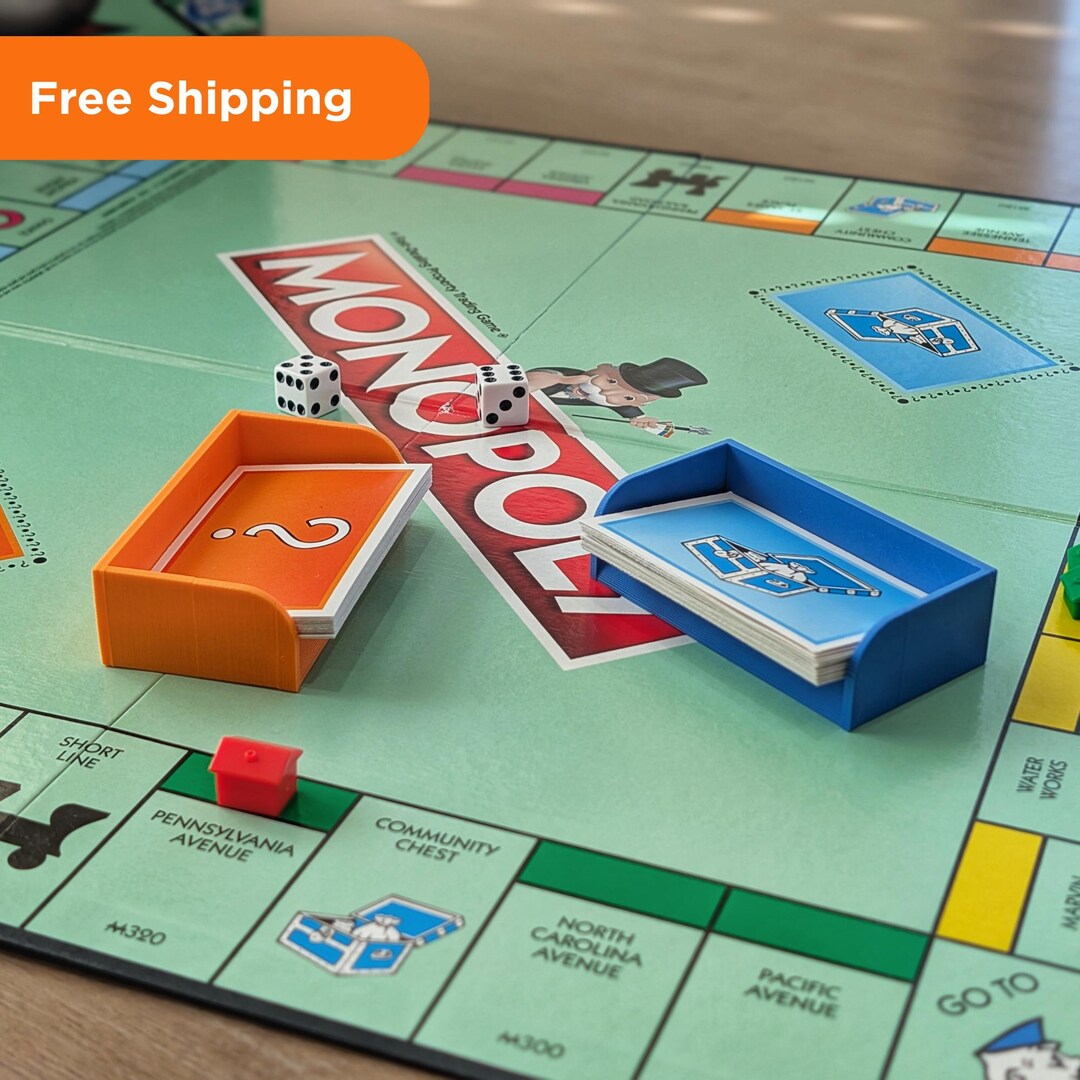 Chance & Community Chest Card Stand | Works With Monopoly | Organizer ...