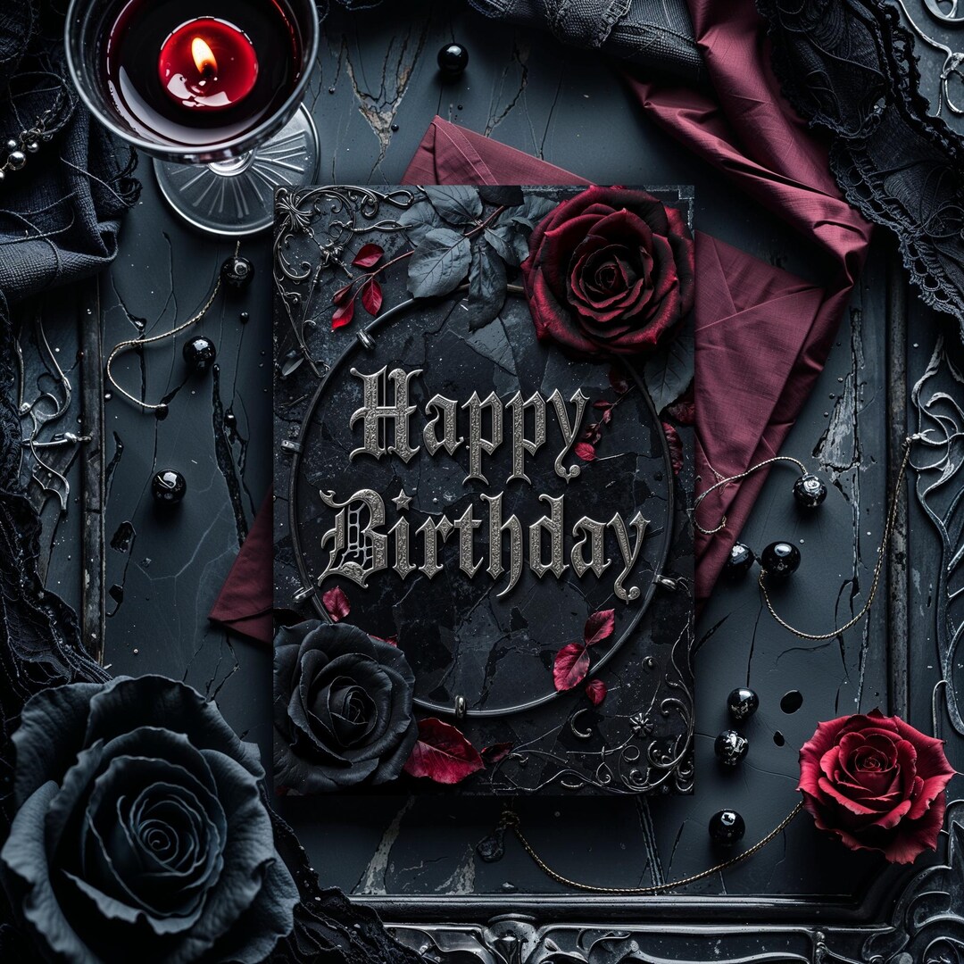 Onyx Requiem – Printable Birthday Card (4x6 & 5x7) | Instant Digital ...