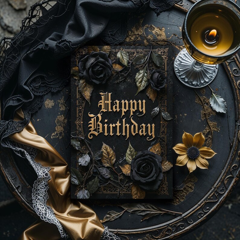 Golden Eclipse – Printable Birthday Card (4x6 & 5x7) | Digital Download ...