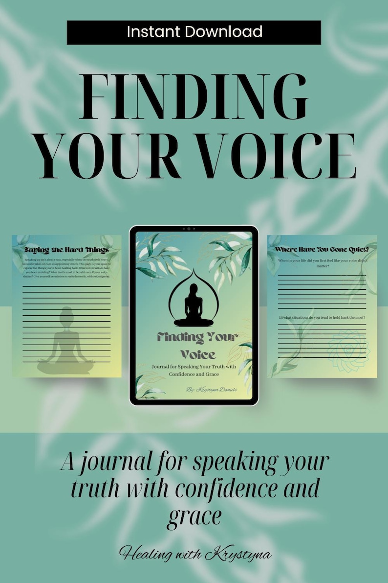 Finding Your Voice Printable Journal | Self-expression, Confidence ...