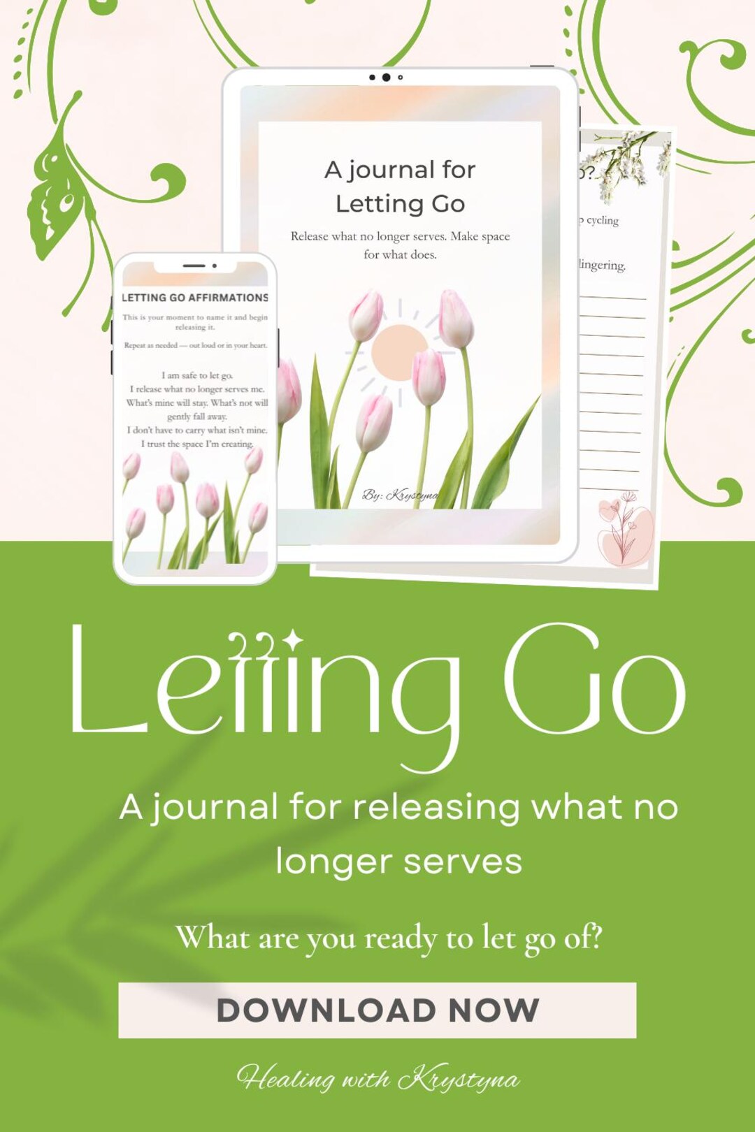 Letting Go Journal | Guided Prompts for Emotional Release, Forgiveness ...