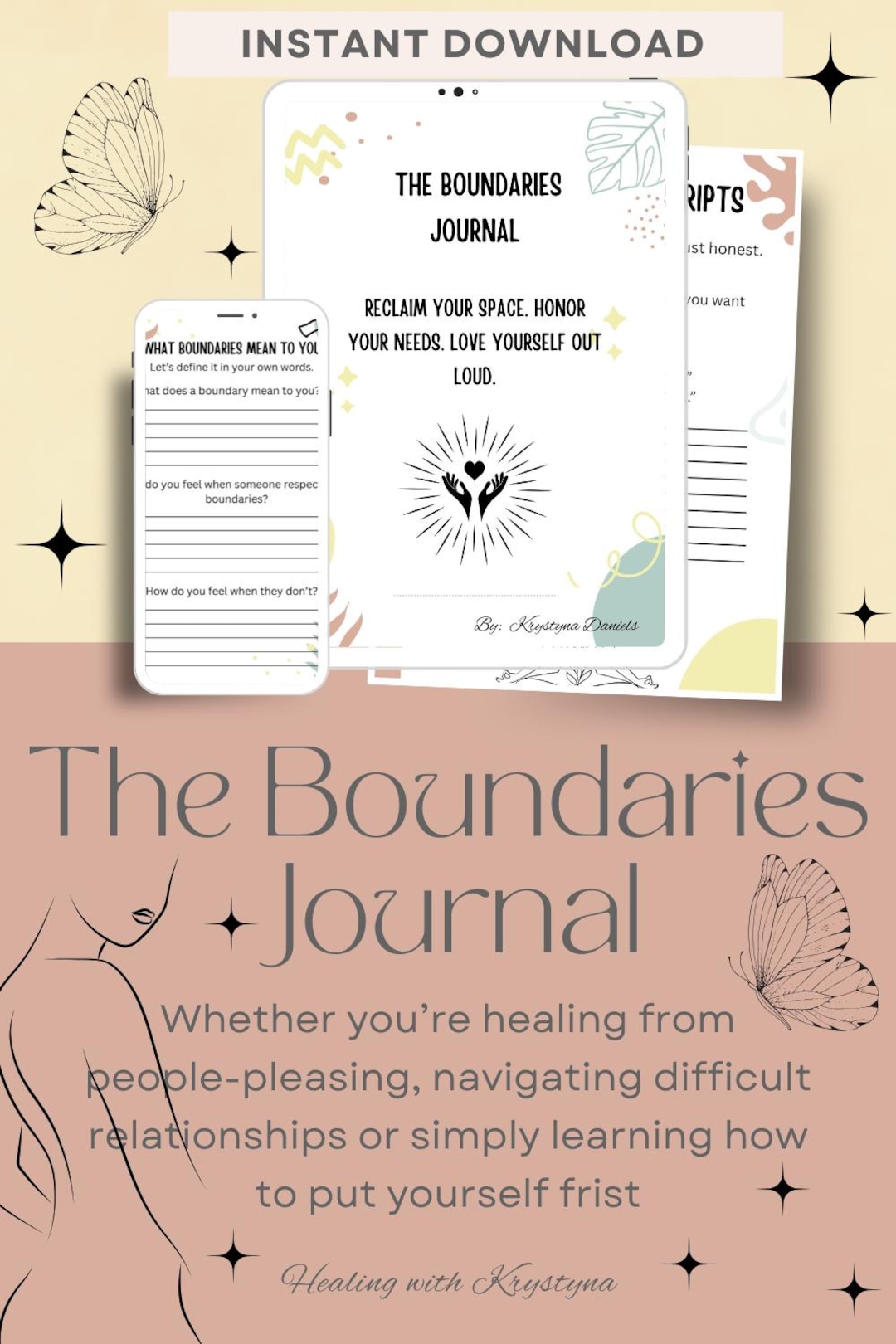The Boundaries Journal | Guided Prompts to Set Healthy Boundaries, Stop ...