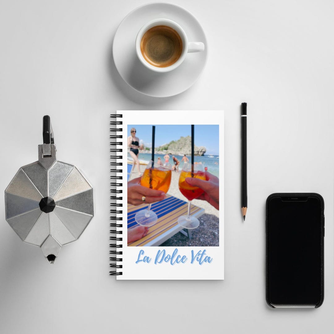 La Dolce Vita Notebook – Italian Spiral Journal, Travel Diary, Aperol ...