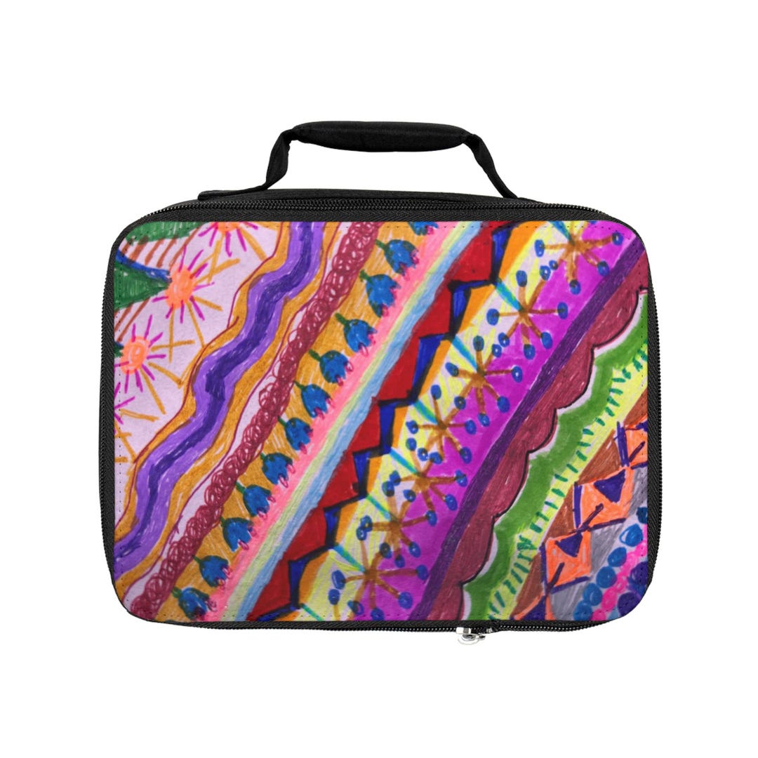 Colorful Lunch Box Lunch Bag | Bright Stripes Kids Lunchbox - Etsy
